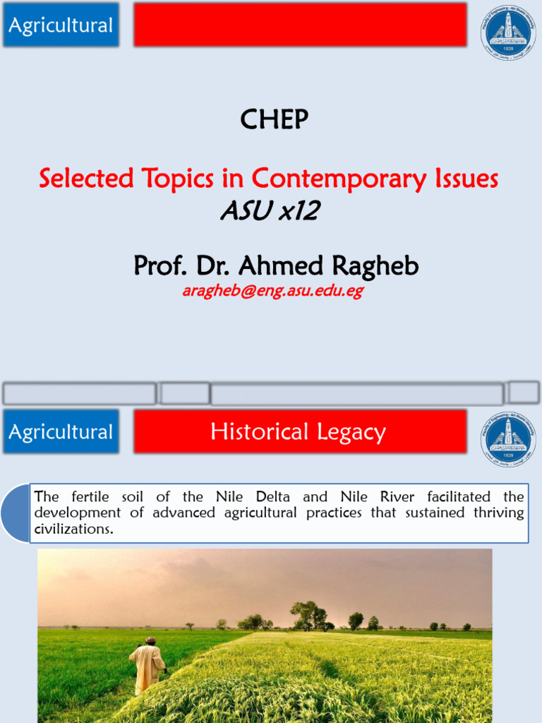 Lecture 13 Agricultural | PDF | Agriculture | Environment