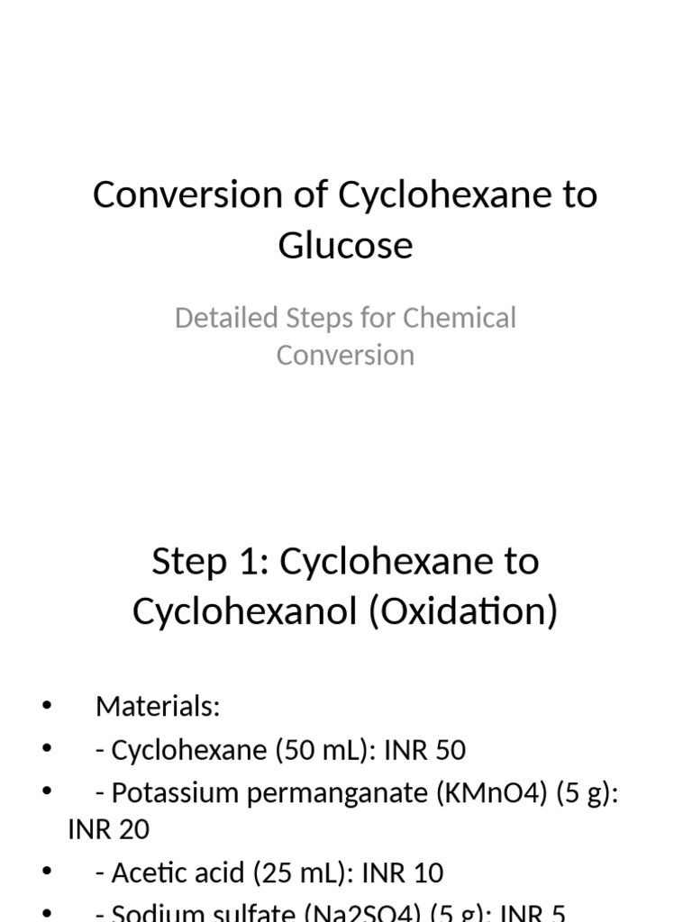 Cyclohexane_to_Glucose | PDF