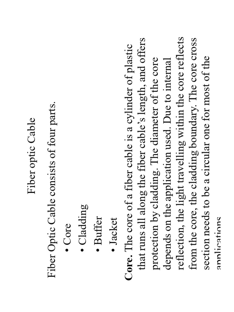 Understanding Fiber Optic Cable Components | PDF | Optical Fiber ...