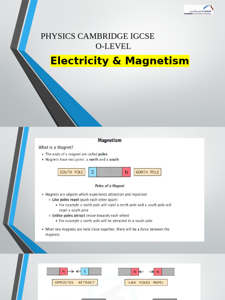 IGCSE O-Level Electricity & Magnetism | PDF
