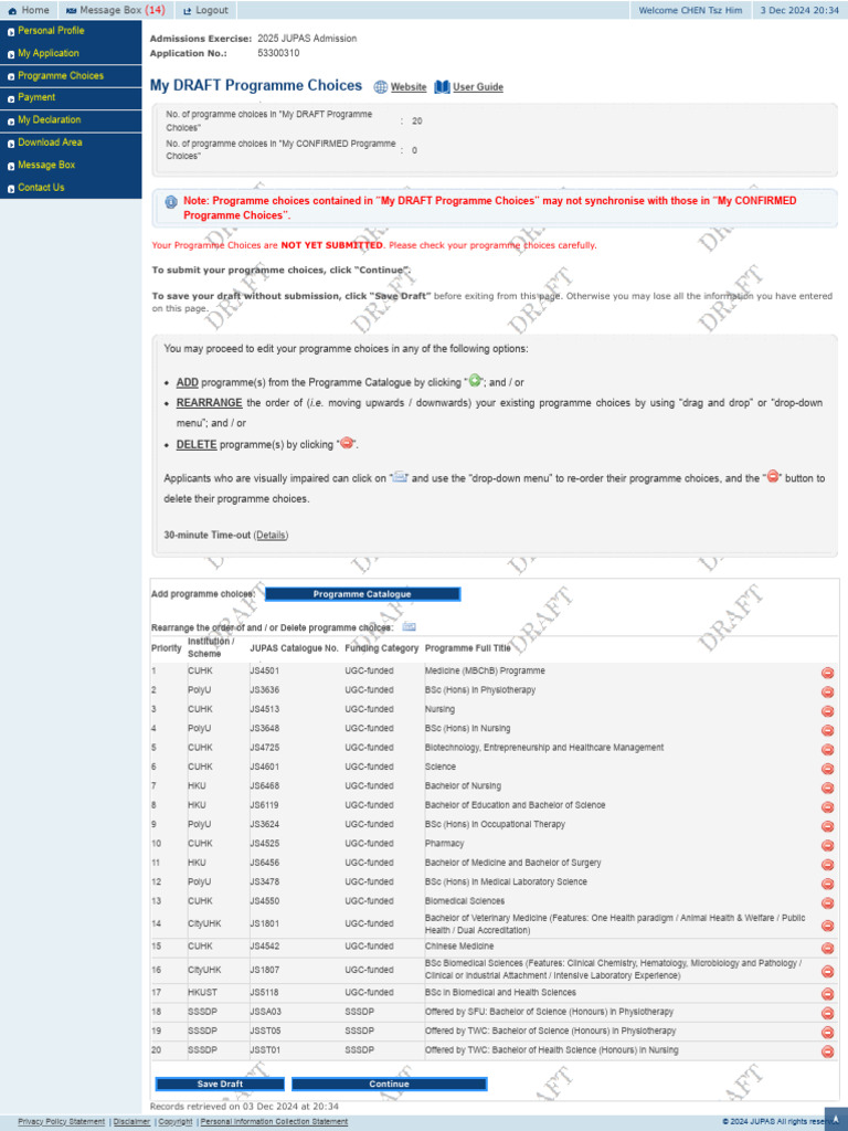 Joint University Programmes Admissions System | PDF | Medicine ...