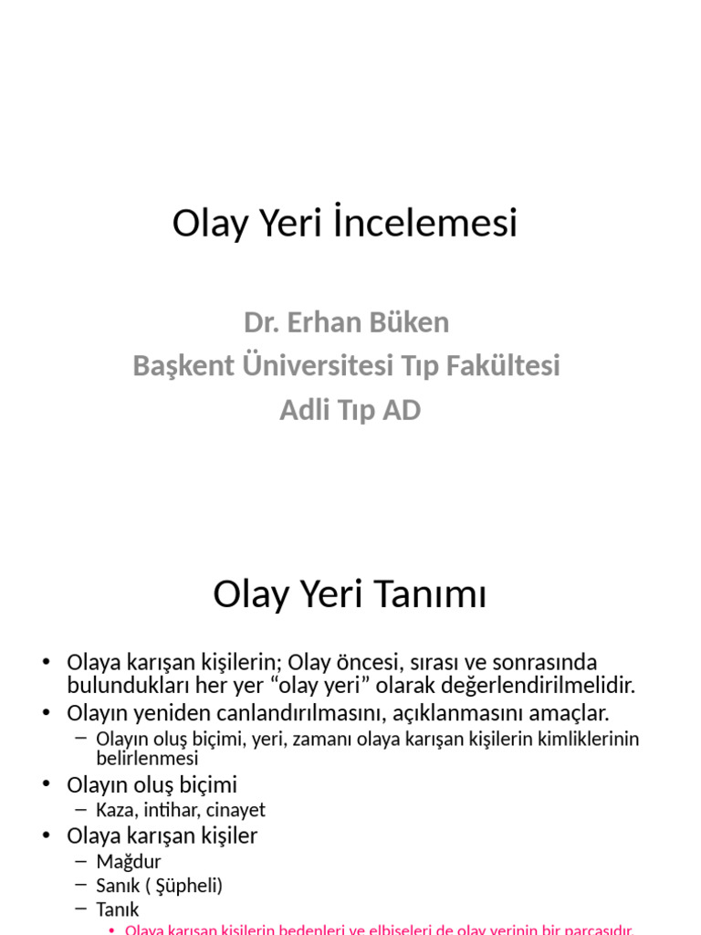 Olay Yeri İncelemesi | PDF