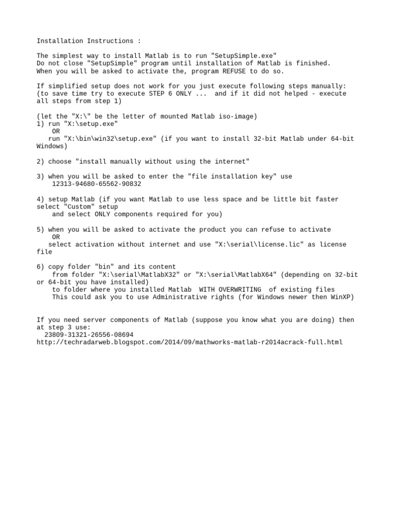 Instalation Instruction | PDF