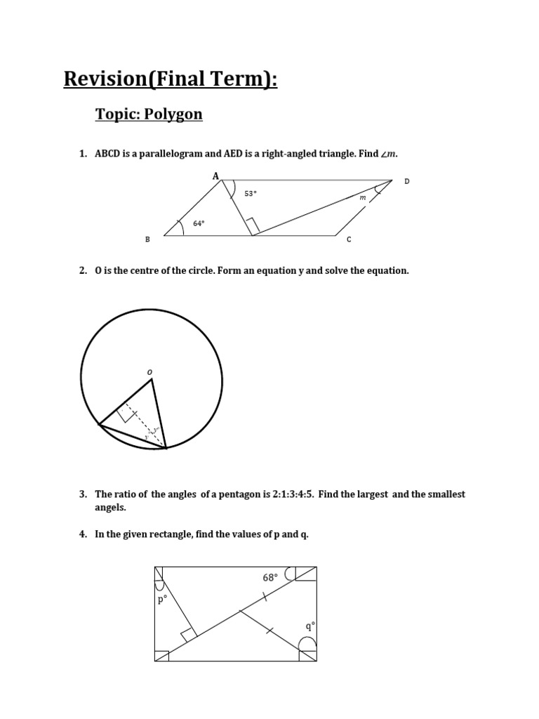 Revision - Final Term, 2022-23 | PDF | Interest | Triangle