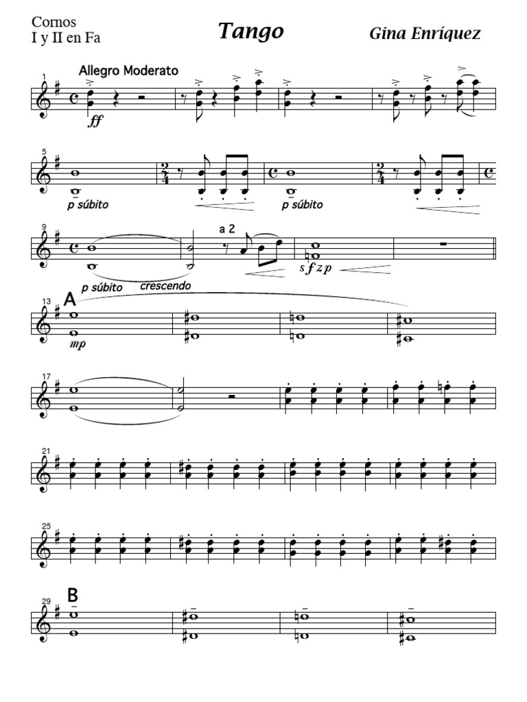 Tango_Cornos I-II | PDF | Musical Notation | Graphemes