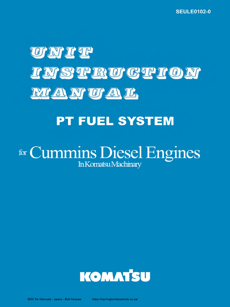 Cummins PT Fuel System Overview | PDF | Fuel Injection | Pump