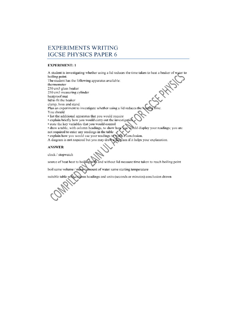 O Level PHYSICS ATP NOTES | PDF