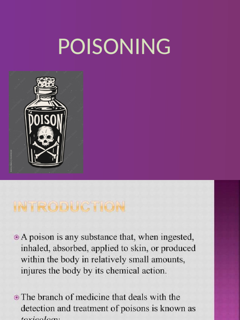 Presentation on poisoning | PDF