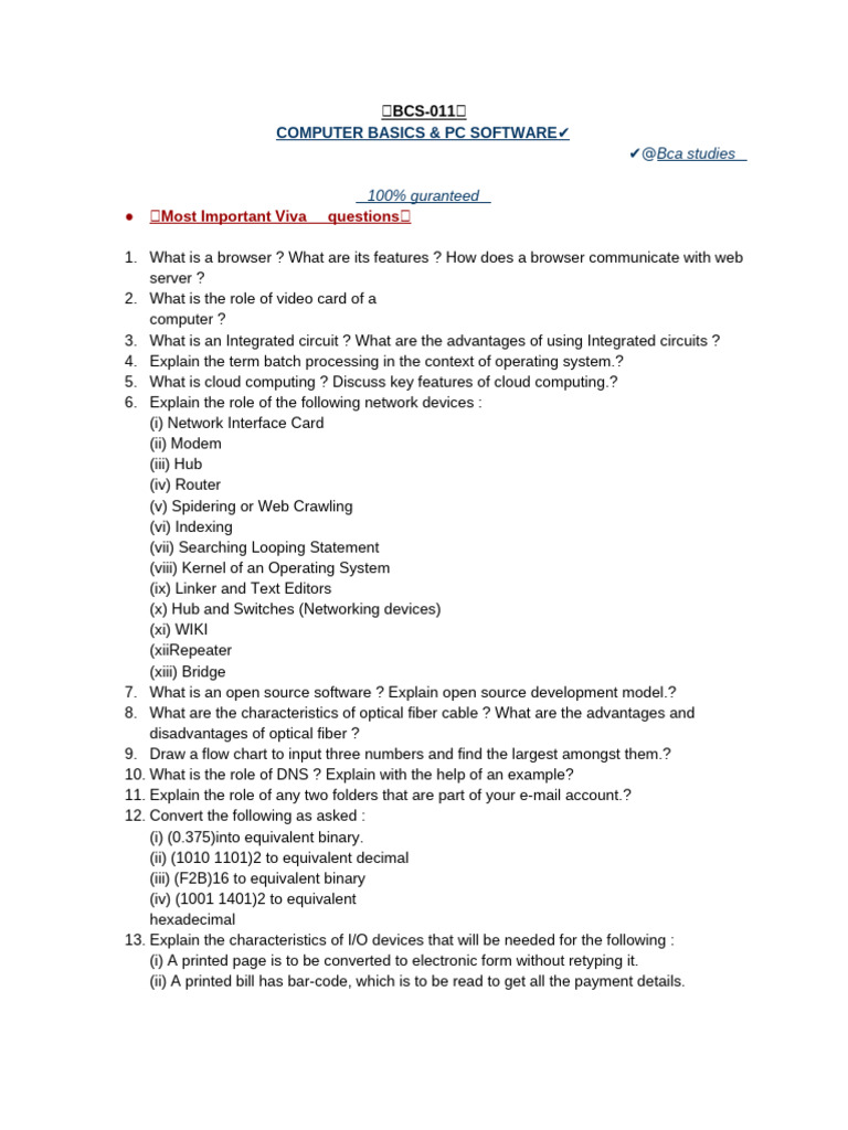 ?BCS-011? | PDF | Computer Network | Operating System