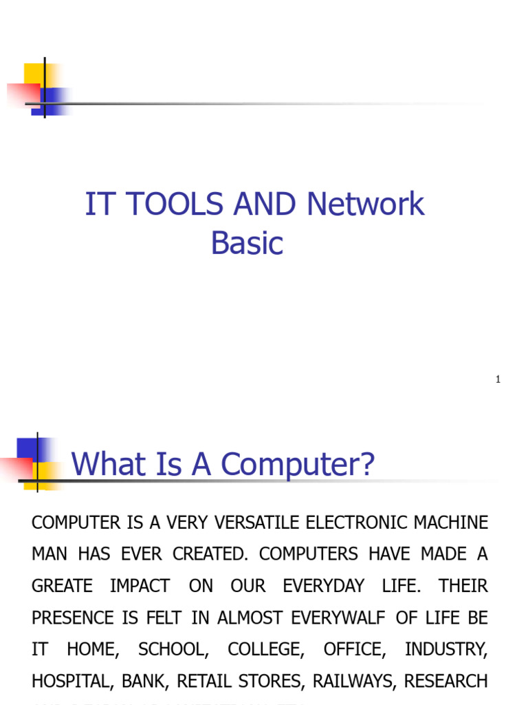 It Tools and Network Basic | PDF | Random Access Memory | Printer ...
