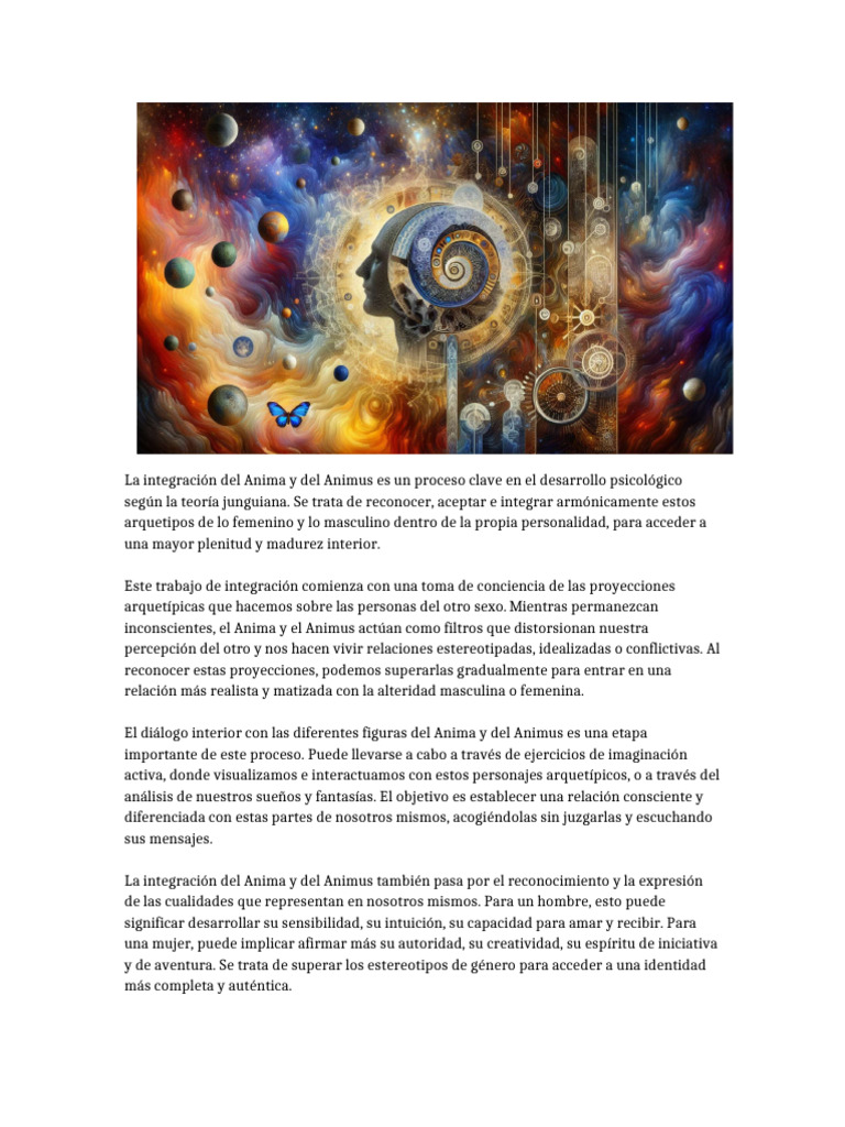 Integración Anima y Animus Junguiana | PDF | Psicologia analitica | Género
