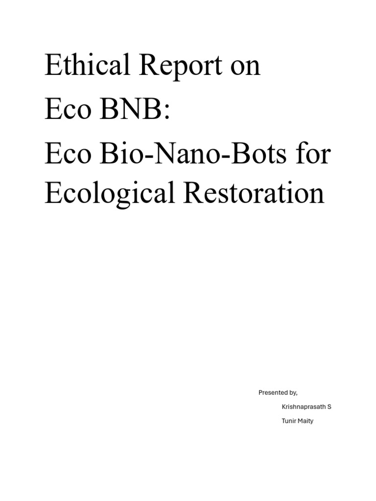 Ethical Report on ebnb | PDF | Ecology | Sustainability
