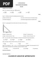 Chemical Kinetics Past Papers | PDF | Science & Mathematics