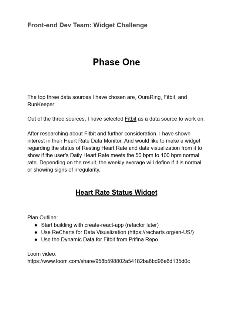 Front-End Dev Team - Widget Challenge | PDF