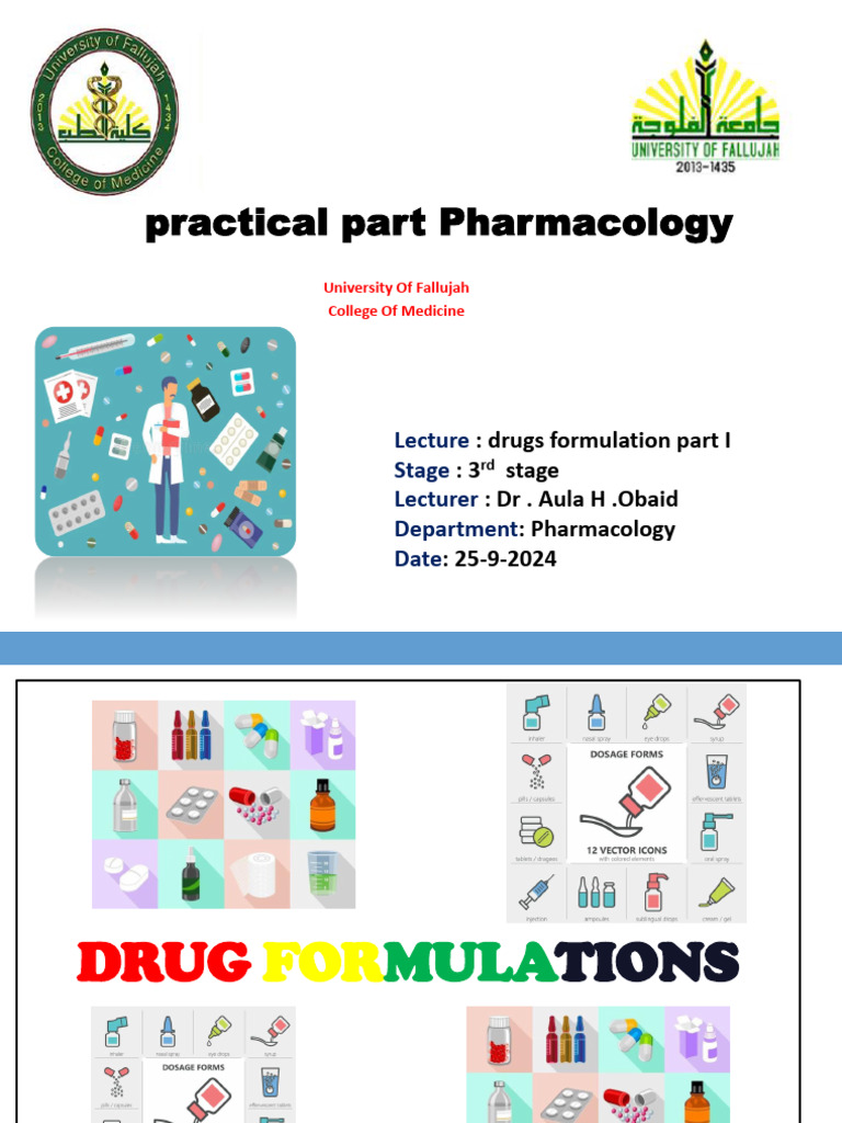 Drug Formulation Overview in Pharmacology | PDF | Tablet (Pharmacy ...