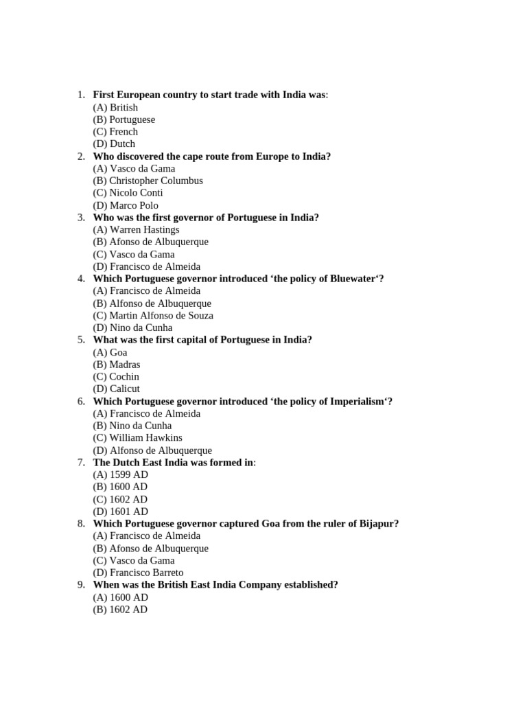 CLAT ERA Modern History MCQ | PDF | Swami Vivekananda | British India