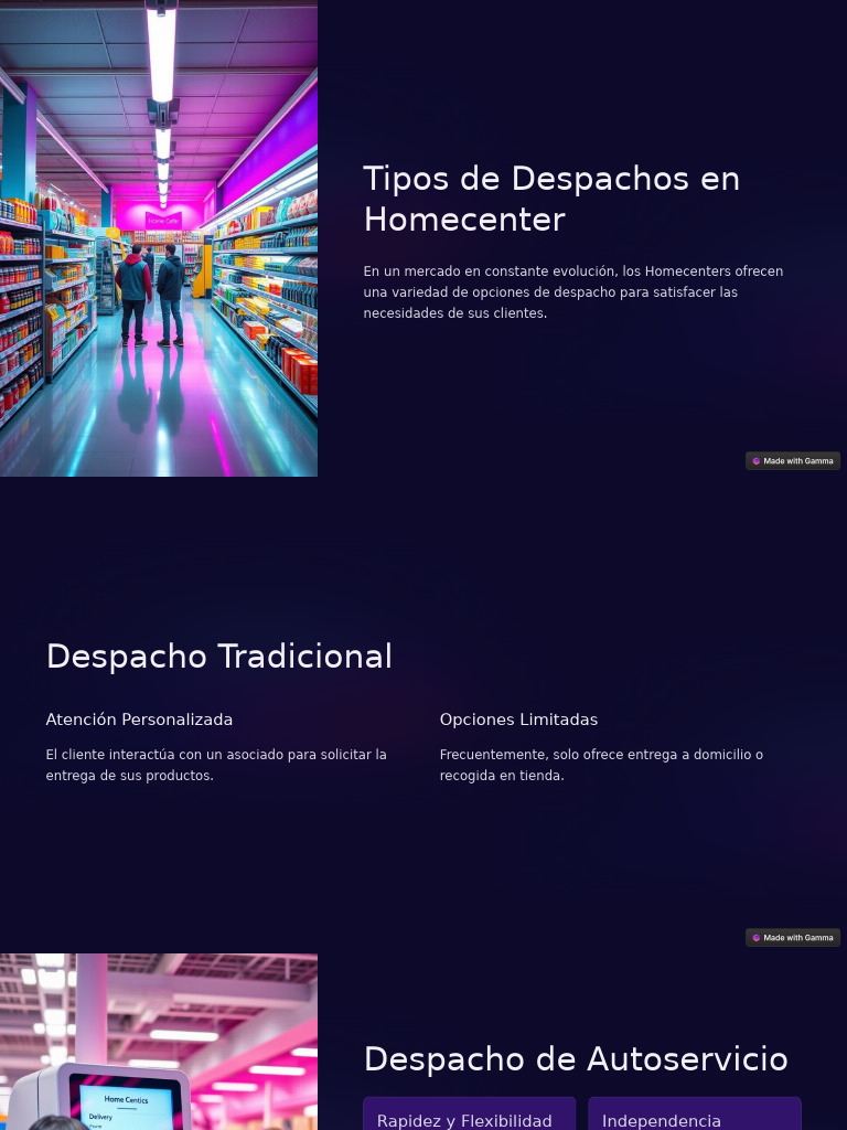 Tipos de Despachos en Homecenter | PDF | Entrega (Comercio) | Cliente