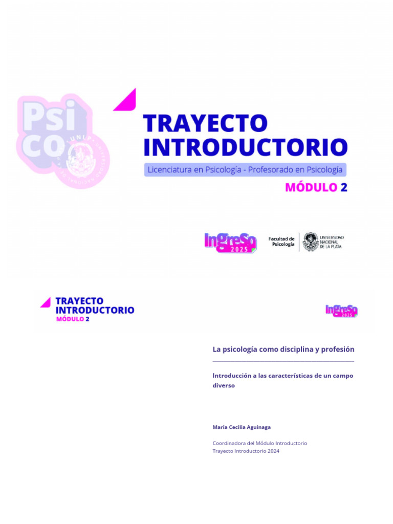 Modulo 2 Trayecto Introductorio 2025 | PDF | Sicología | Teoría