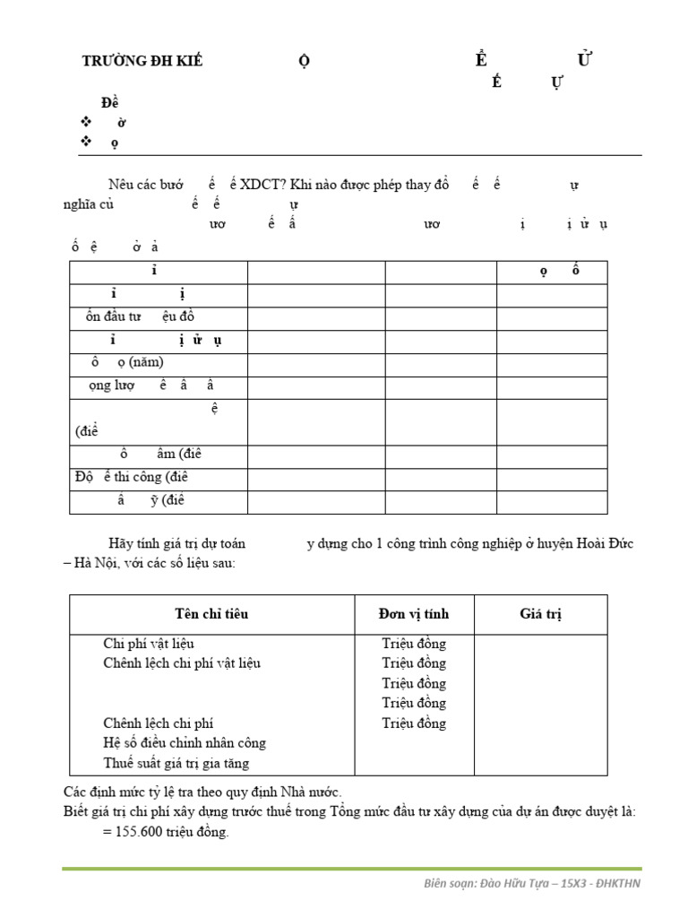 ĐỀ TL KTXD | PDF