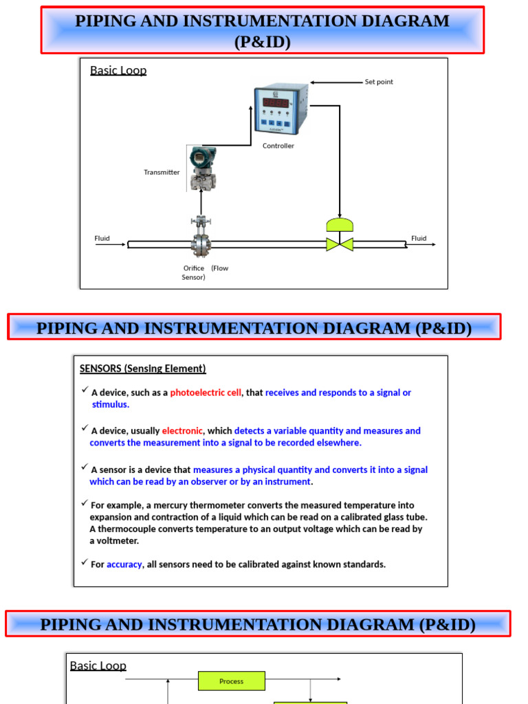 Piping and Instrumentation Diagram (P&id) | PDF | Flow Measurement | Sensor