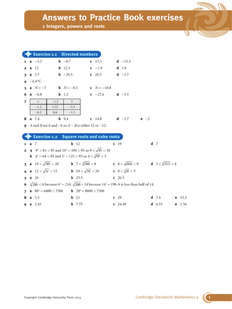 AP1 Revision Pack Year 8 ANSWERS | PDF | Prime Number | Number Theory