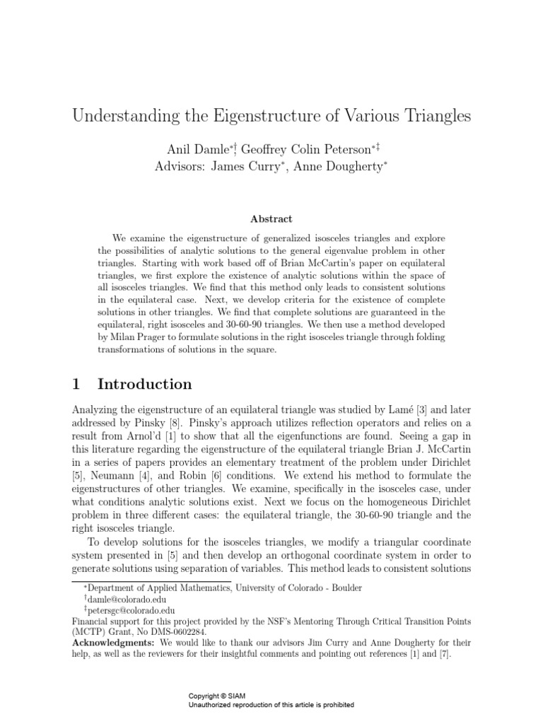 Understanding_Eigenstructure_Various_Triangles | PDF | Triangle | Trigonometric Functions