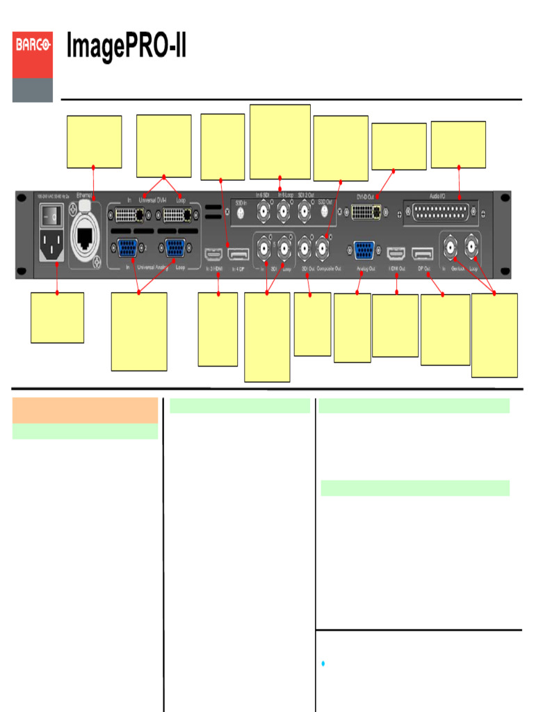 26-0904004-00 Rev 01 - 00, ImagePRO-II Quick Start Guide2 | PDF | Hdmi ...