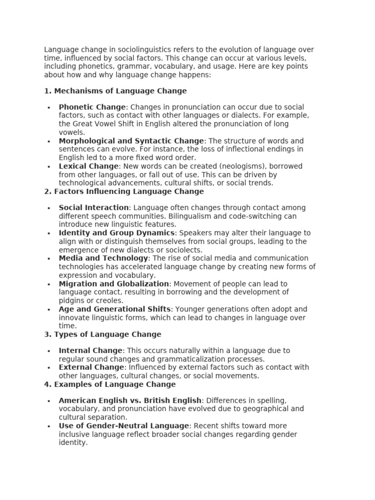 Language Change 2 Qoura | PDF | English Language | Linguistics
