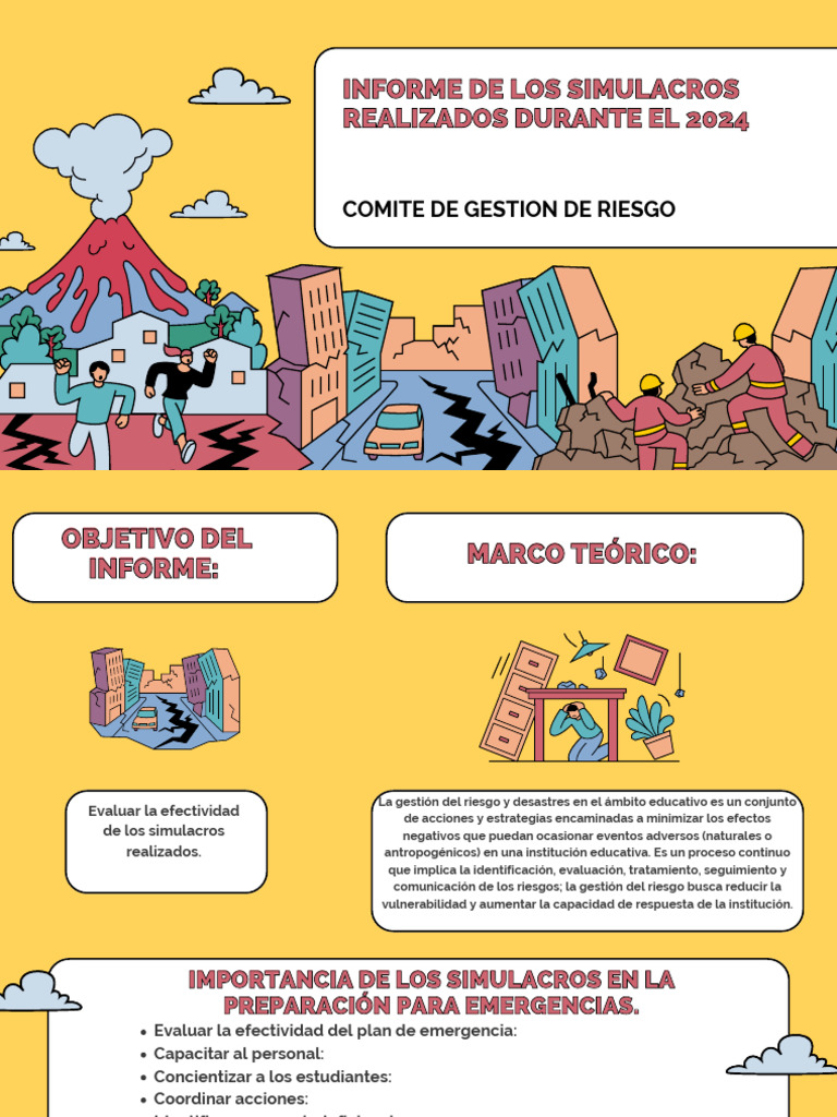 Simulacros de Sismo en Escuelas 2024 | PDF | Simulación | Evaluación