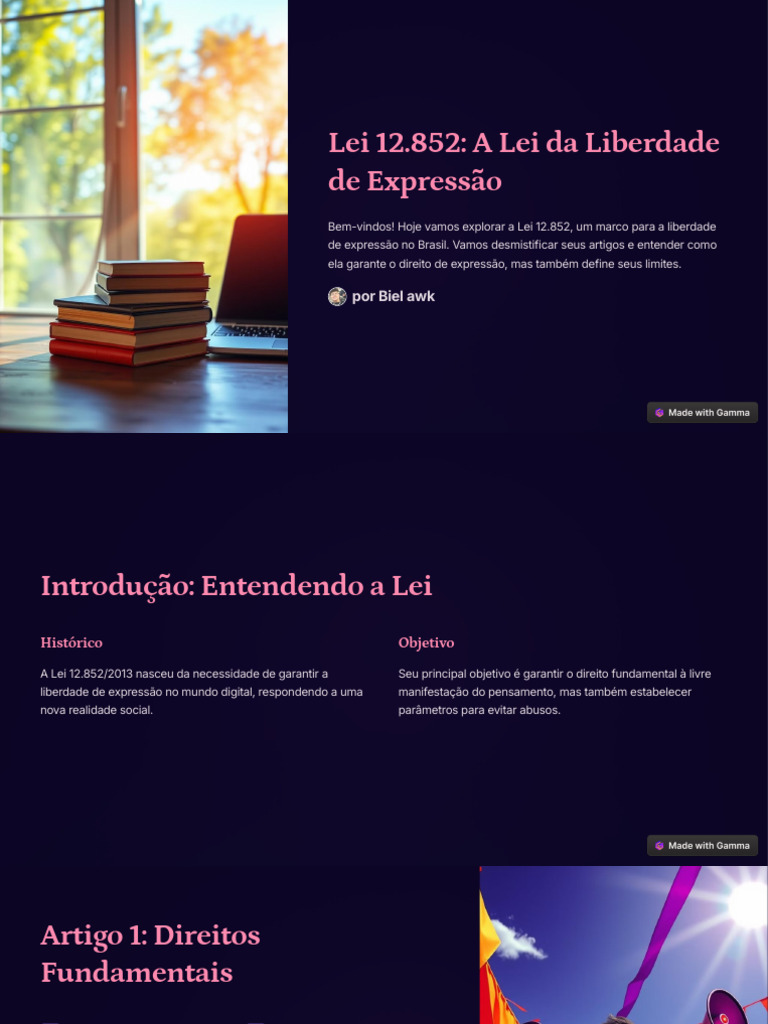 Lei 12852 a Lei Da Liberdade de Expressao | PDF | Liberdade de expressão | Esfera pública