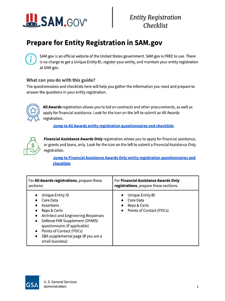 sam-registration-checklist | PDF