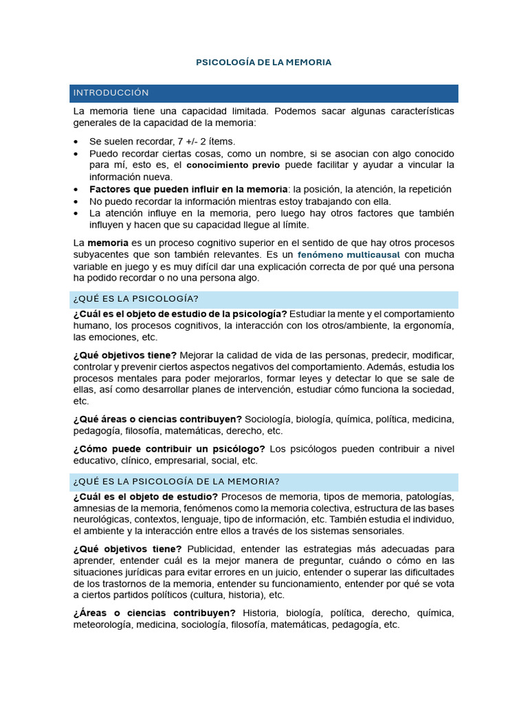 Wuolah Free Tema 1 (9) Gulag Free | PDF | Memoria | Sicología