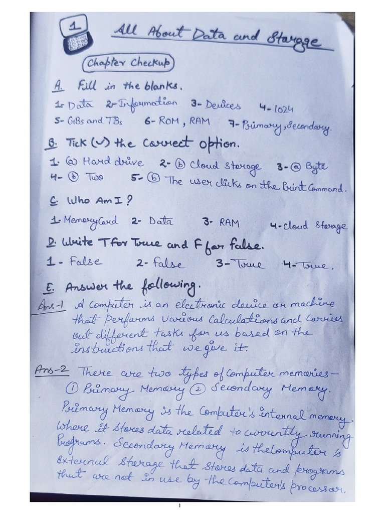 Class 4 Chapter 1 Computer | PDF