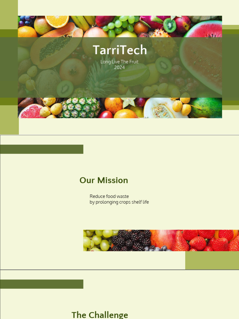 Pitching TarriTech | PDF | Vegetables | Agriculture