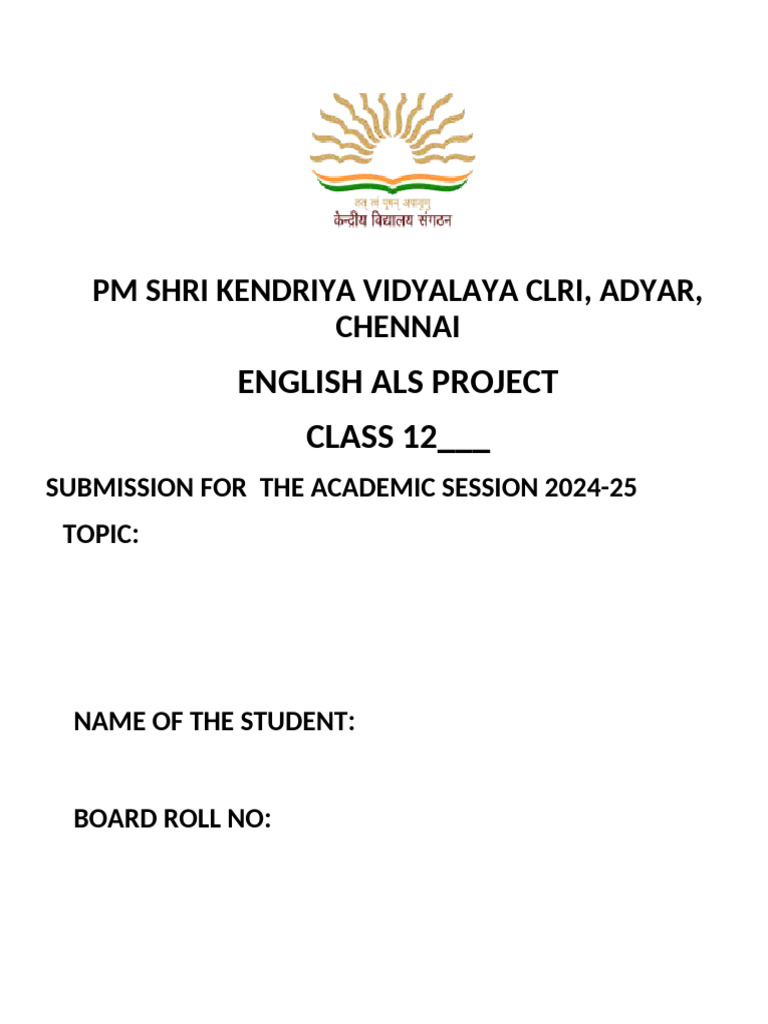 English Project Template | PDF