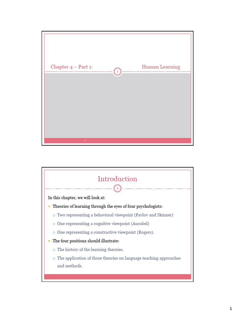 Chapter - 4 - Part 1and2 Slides - 2 Slides | PDF | Reinforcement | Learning