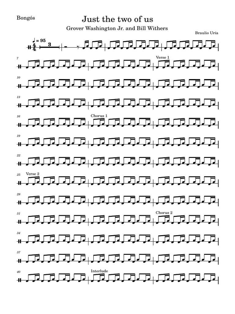 Just The Two Off Us (2) - Bongós | PDF | Rhythm And Blues Songs | Singles (Music)