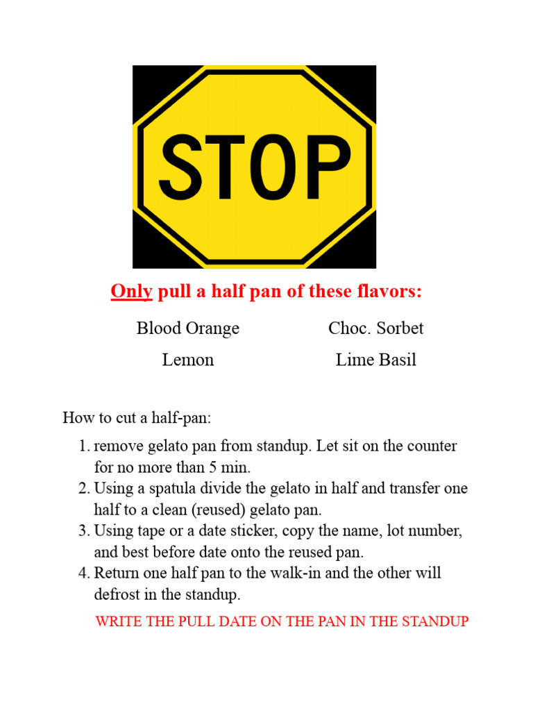 Stop Sign Flavor Pull | PDF