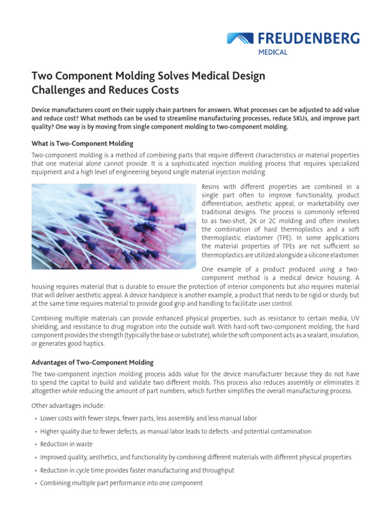 Freudenberg Medical Two-Component White Paper Web | PDF | Materials | Materials Science