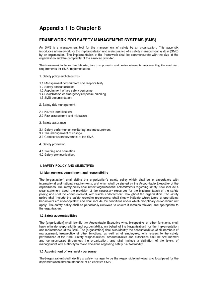 Attachment B SMS Frmwrk | PDF | Risk | Safety
