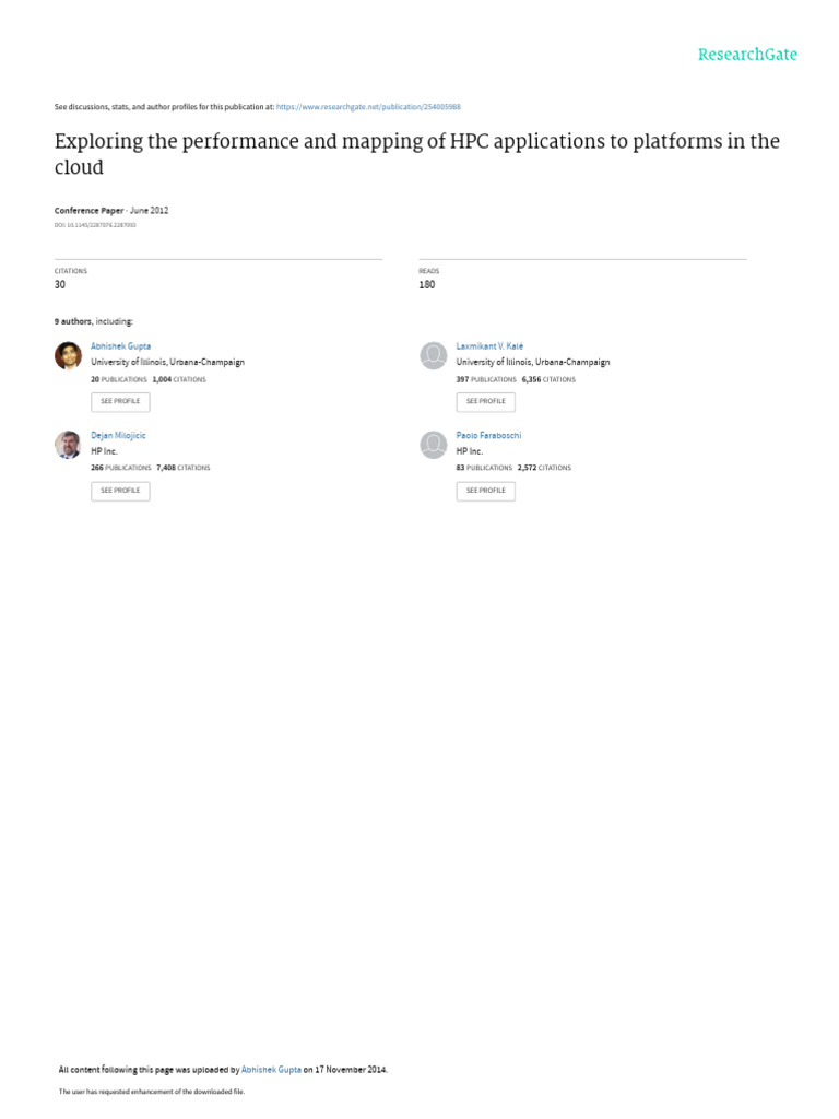 Exploring The Performance and Mapping of HPC Appli | PDF ...