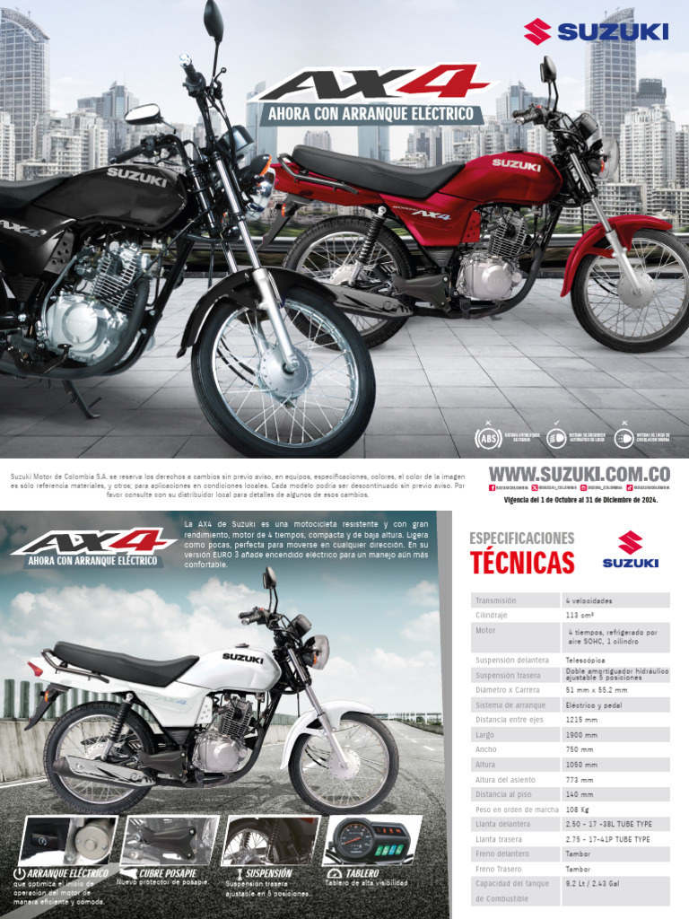 Catalogo Ax4 27 09 2024 | PDF | Motocicleta | Industria automotriz