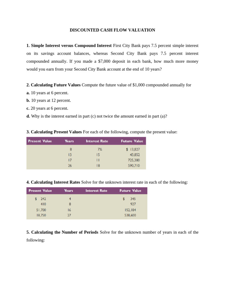 CHAPTER 3_exercises 2 | PDF | Present Value | Annual Percentage Rate