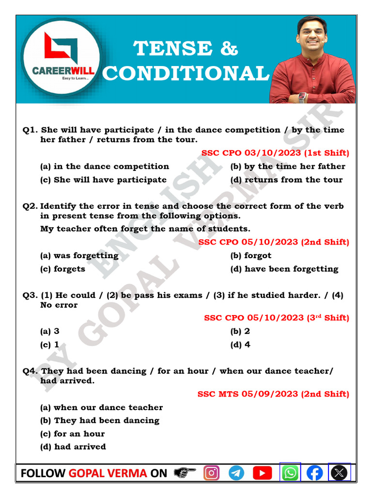 Tense and Conditional Sentences | PDF | Verb | Linguistics