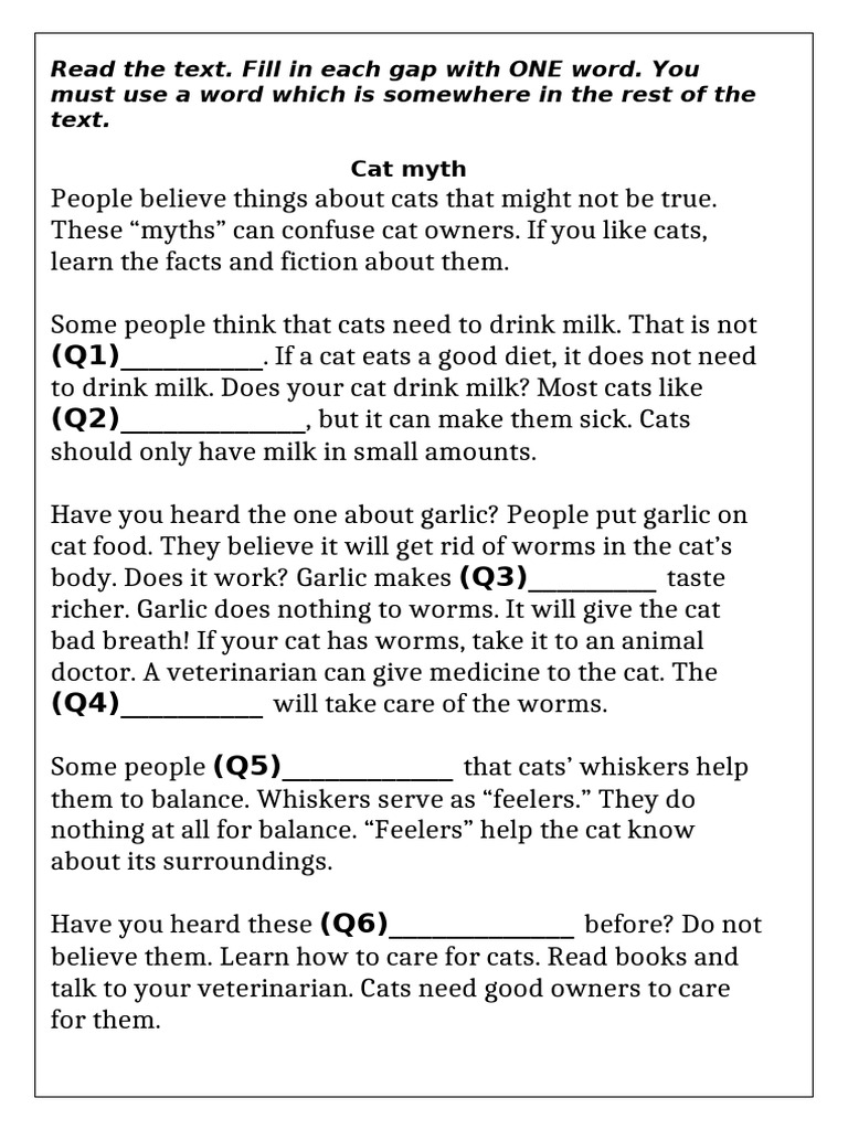 Reading Part 1. | PDF