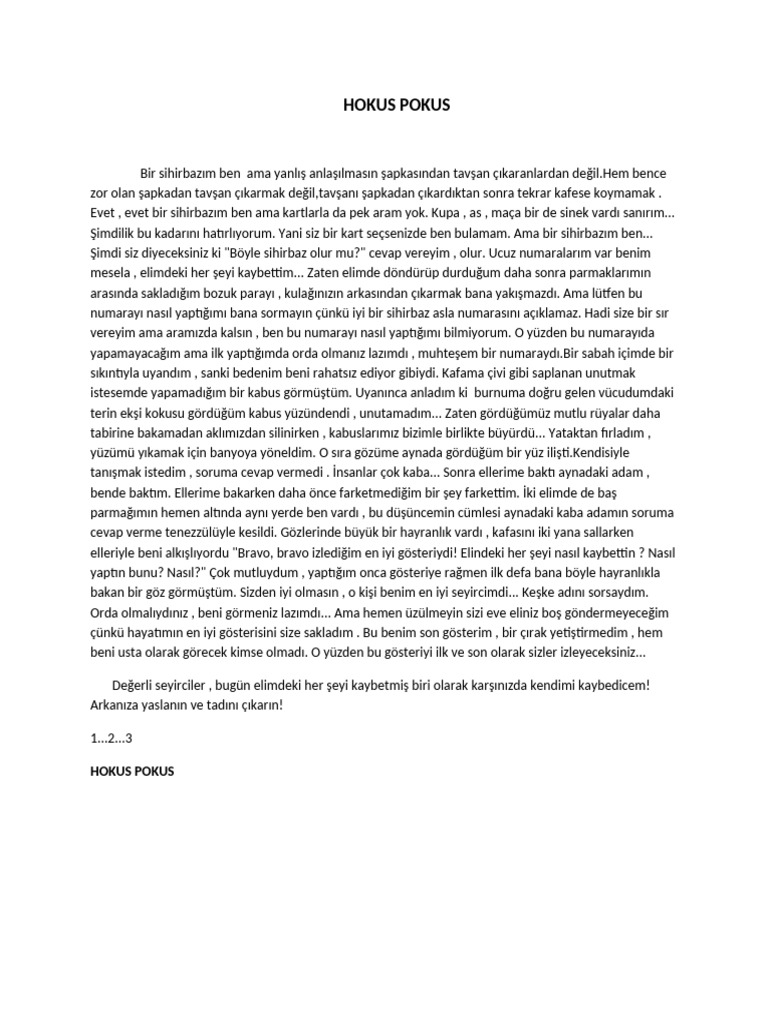 Hokus Pokus | PDF