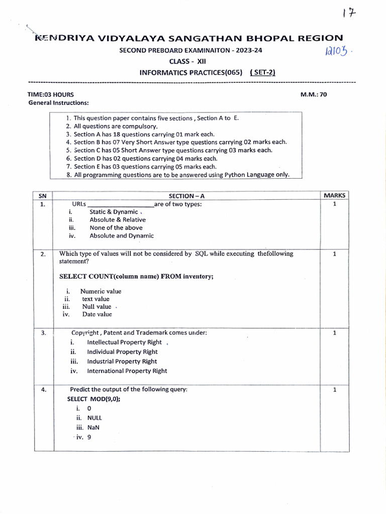 2nd Pre Board Pdf Computing
