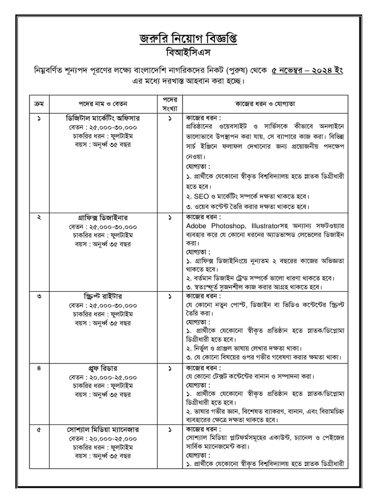 BICS Circular - October 2024 | PDF