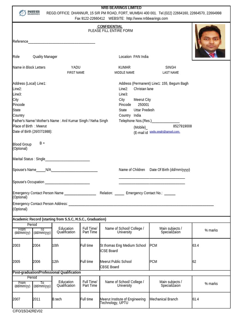 Copy of NRB Application Form | PDF | Business