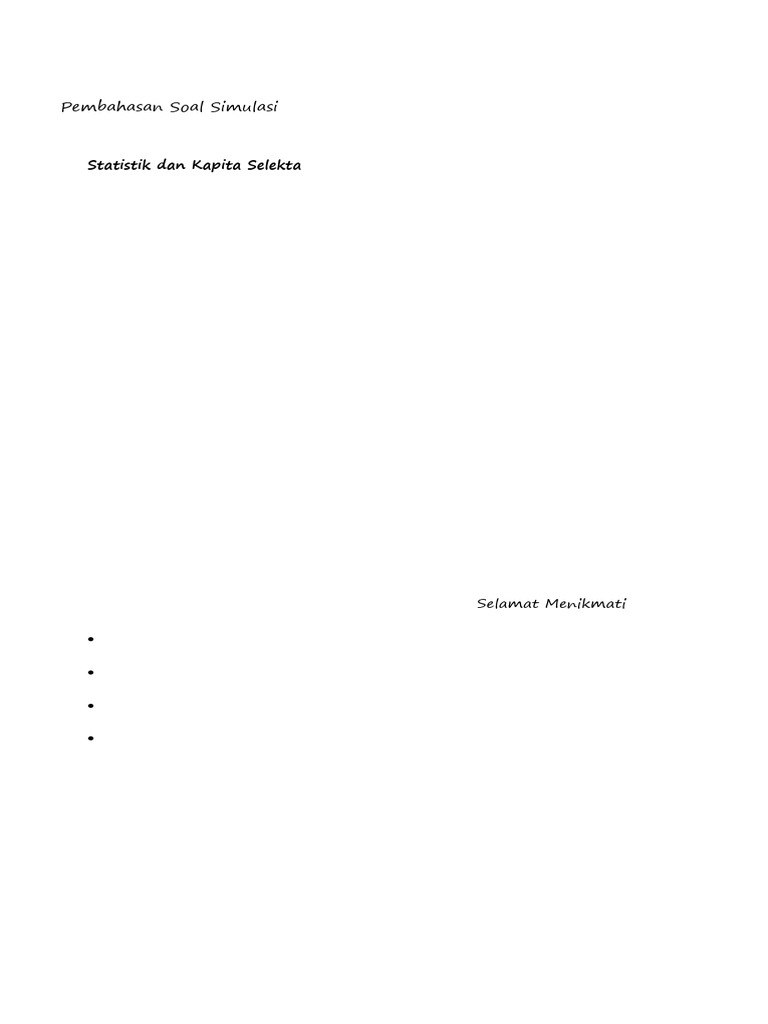 Pembahasan Soal Simulasi 1 No. 16-20 | PDF